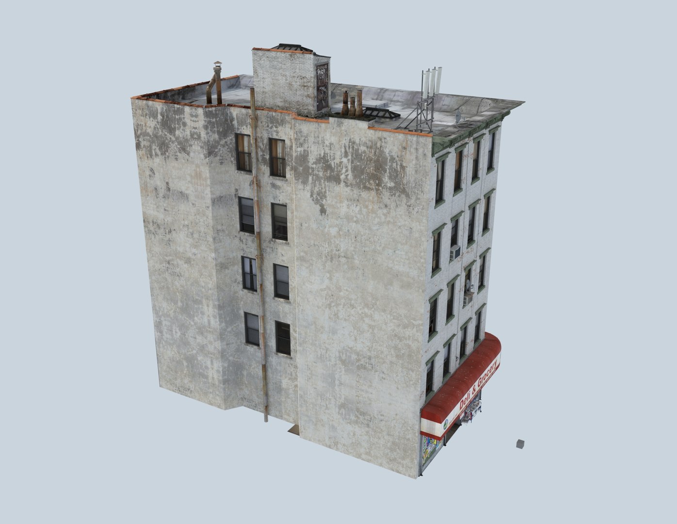 3d Deli Building Architectural Model