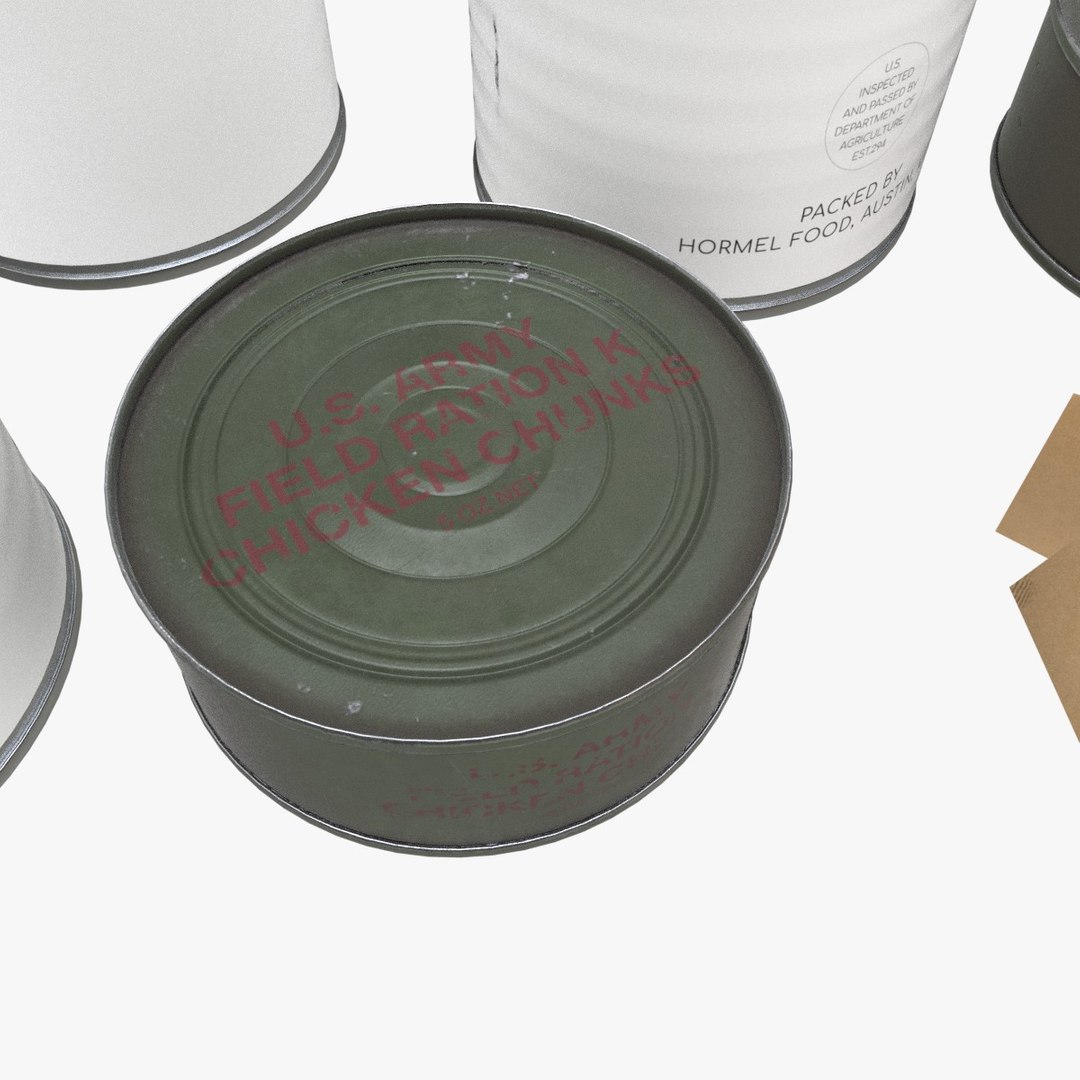 Army k-rations set model - TurboSquid 1186895