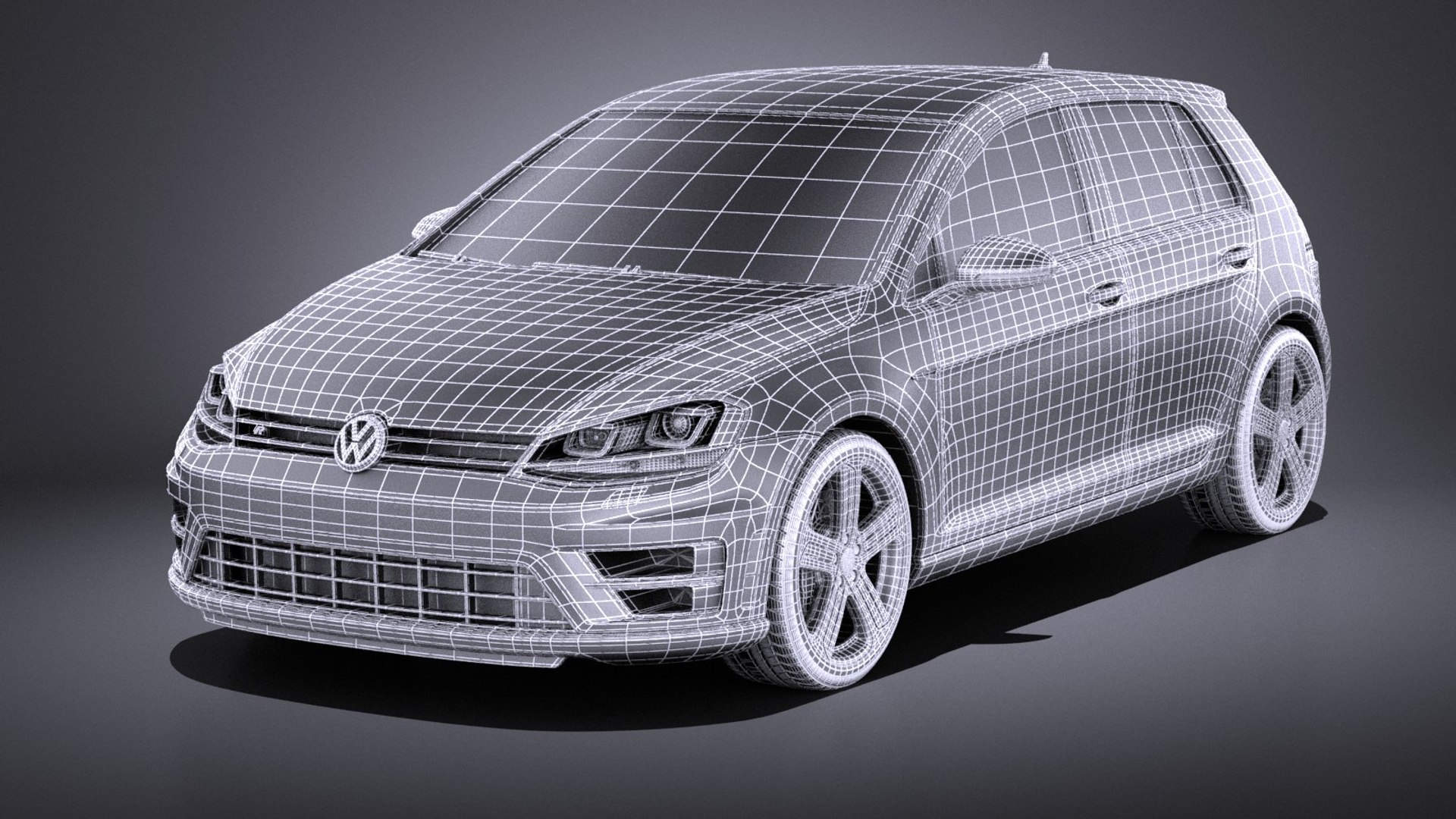 2015 5-door Volkswagen 3D Model - TurboSquid 1285994