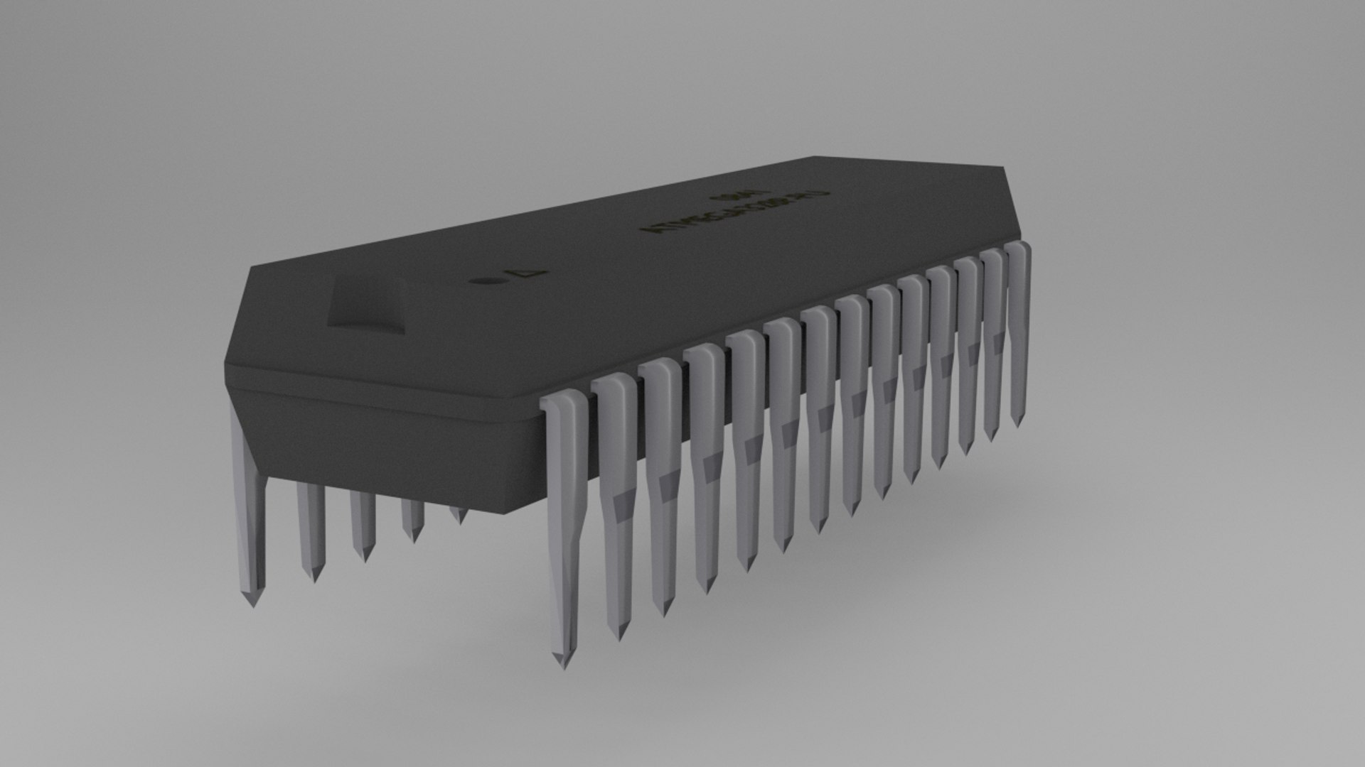 Free Atmega Atmel Microcontroller 3d Model