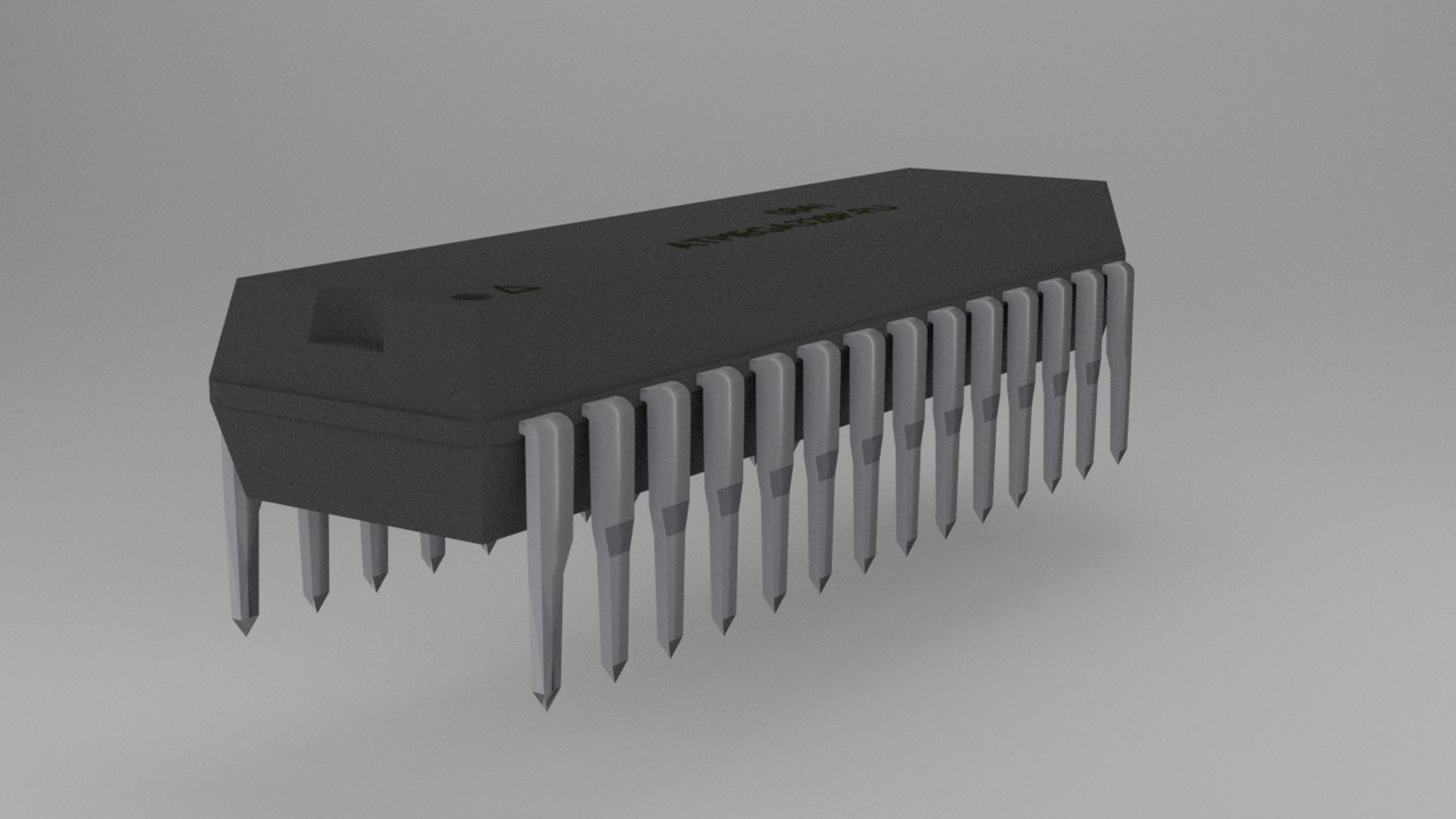 Free Atmega Atmel Microcontroller 3d Model
