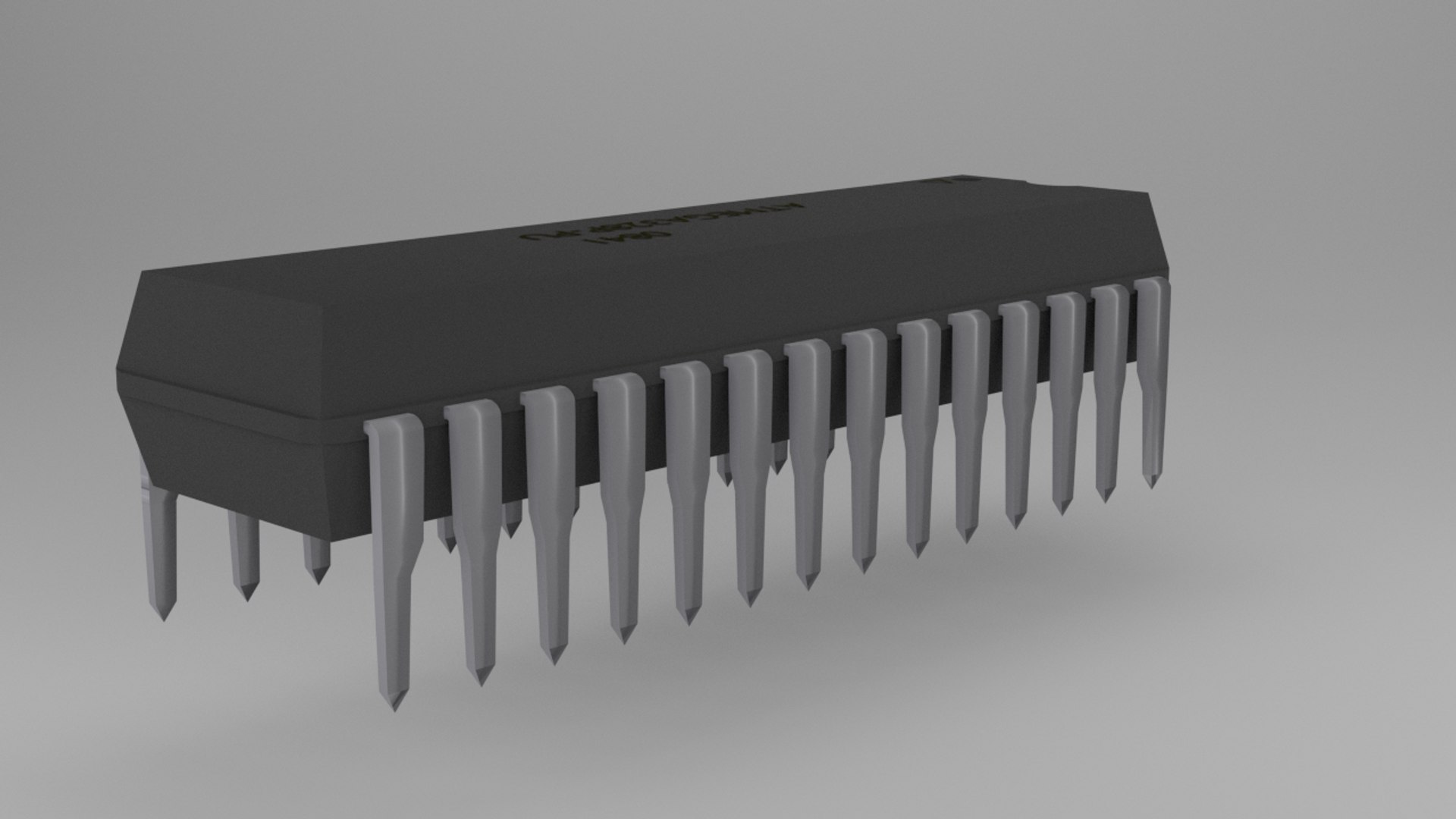 Free Atmega Atmel Microcontroller 3d Model