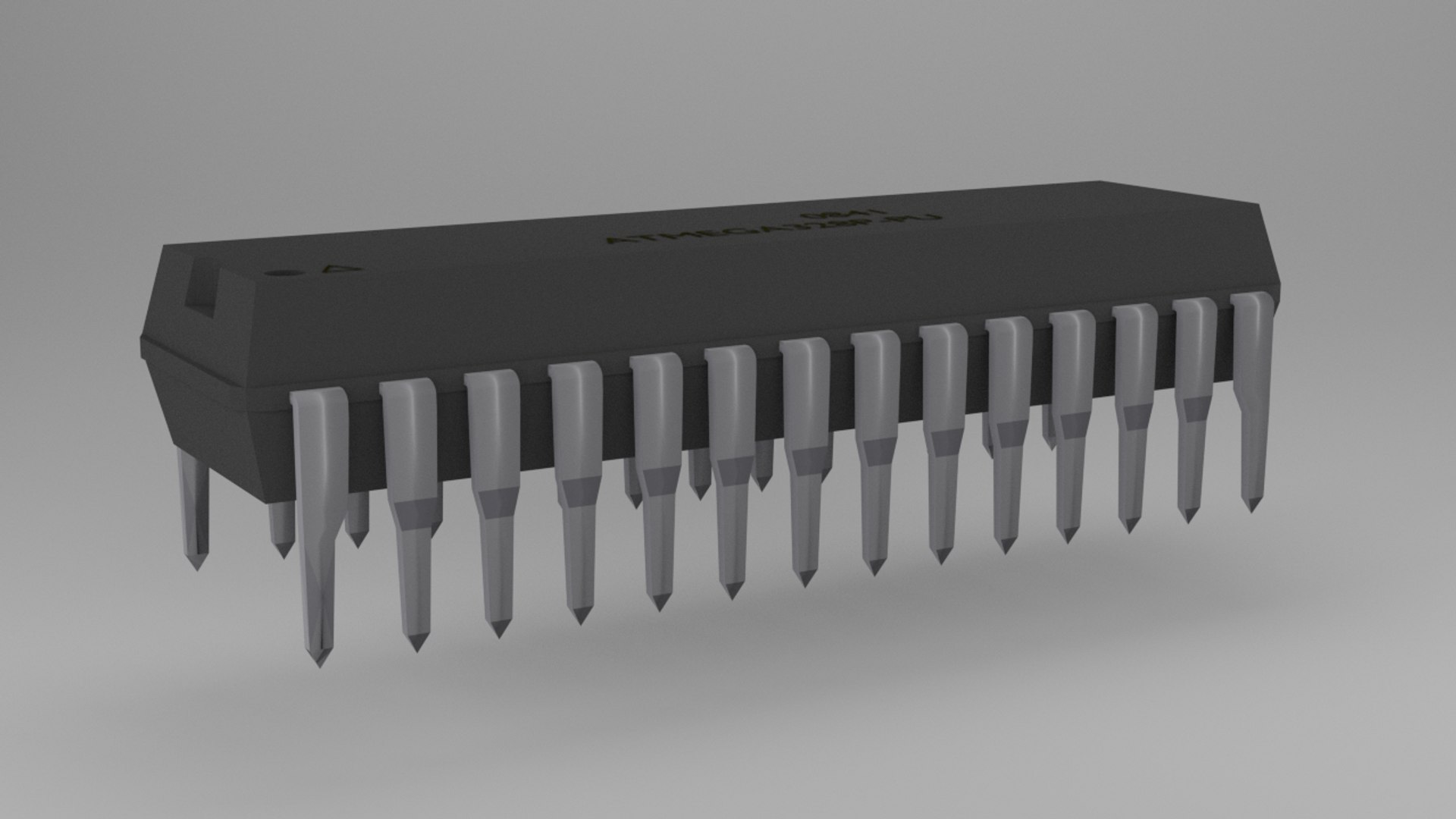 Free Atmega Atmel Microcontroller 3d Model