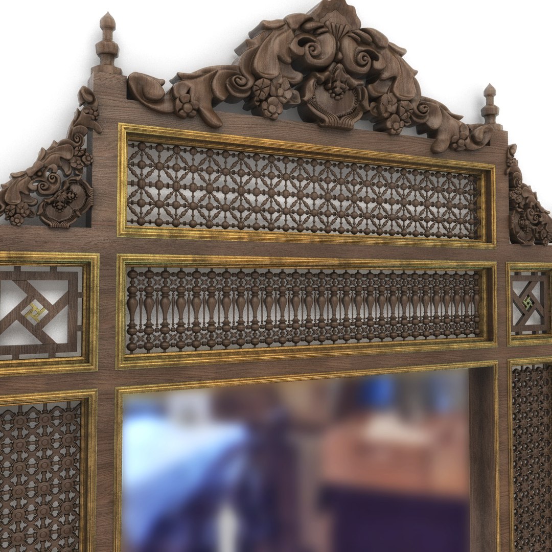 Arabesque Mirror 3D Model | 1144323 | TurboSquid