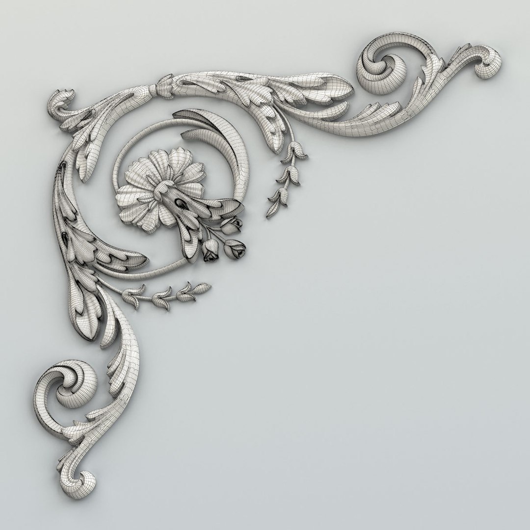3D Corner Decor 019 Model - TurboSquid 1933253