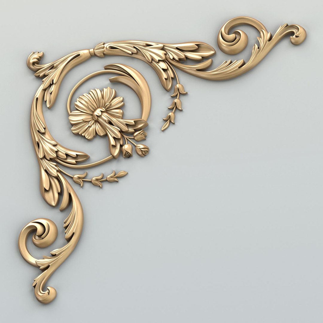 3D Corner Decor 019 Model - TurboSquid 1933253