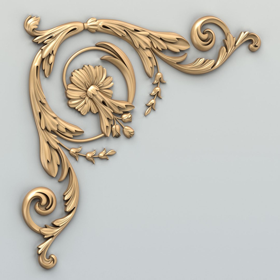 3D Corner Decor 019 Model - TurboSquid 1933253