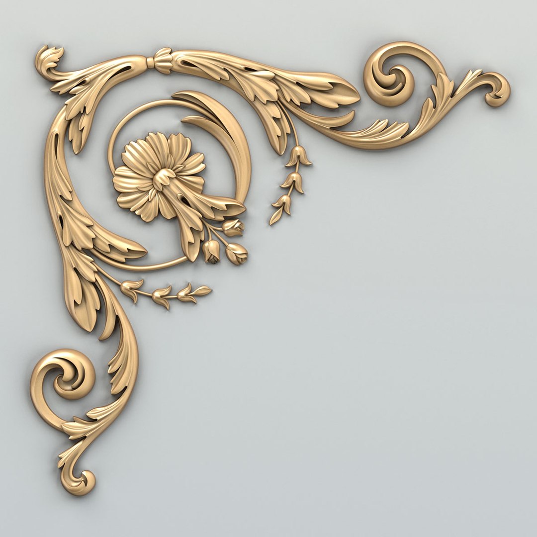 3D Corner Decor 019 Model - TurboSquid 1933253