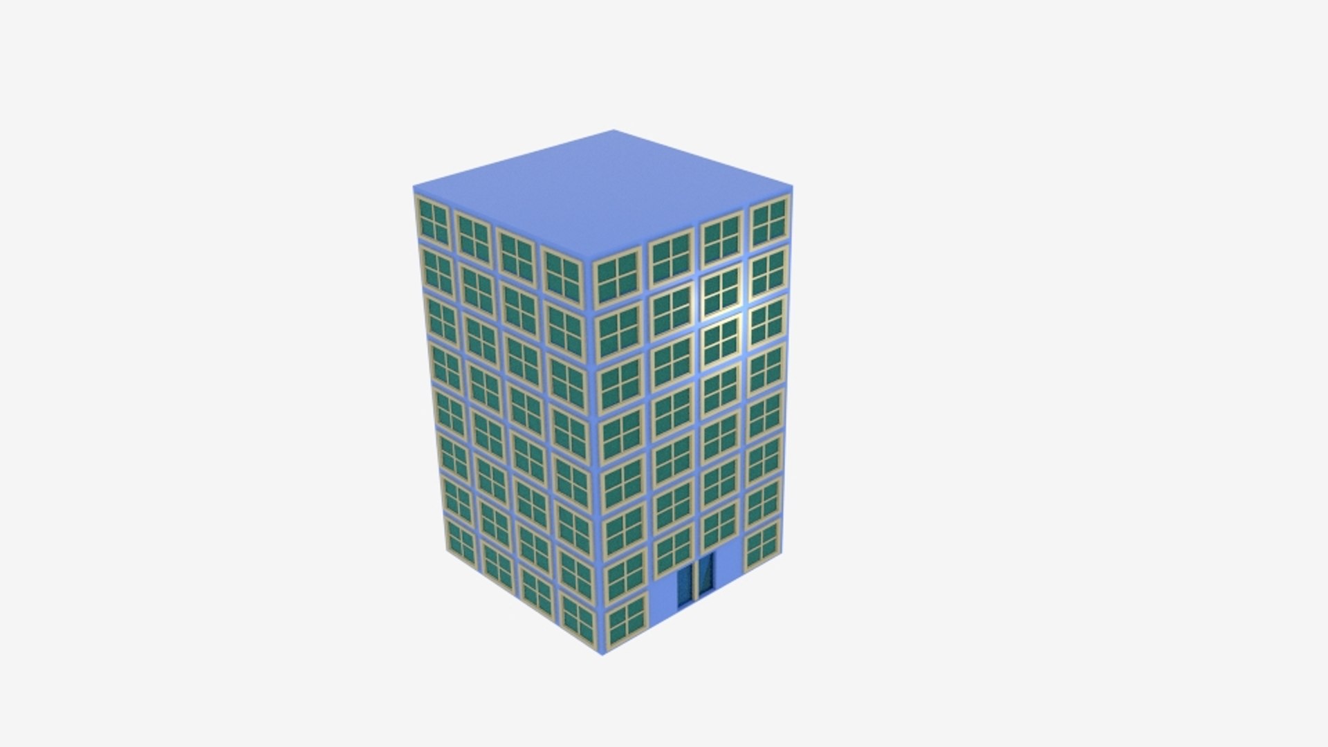 Building Square Flat Apartment 3D - TurboSquid 1321704