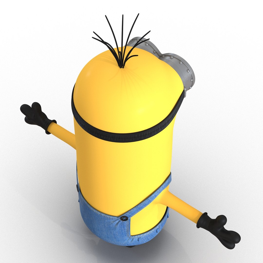 3d model tall eyed minion