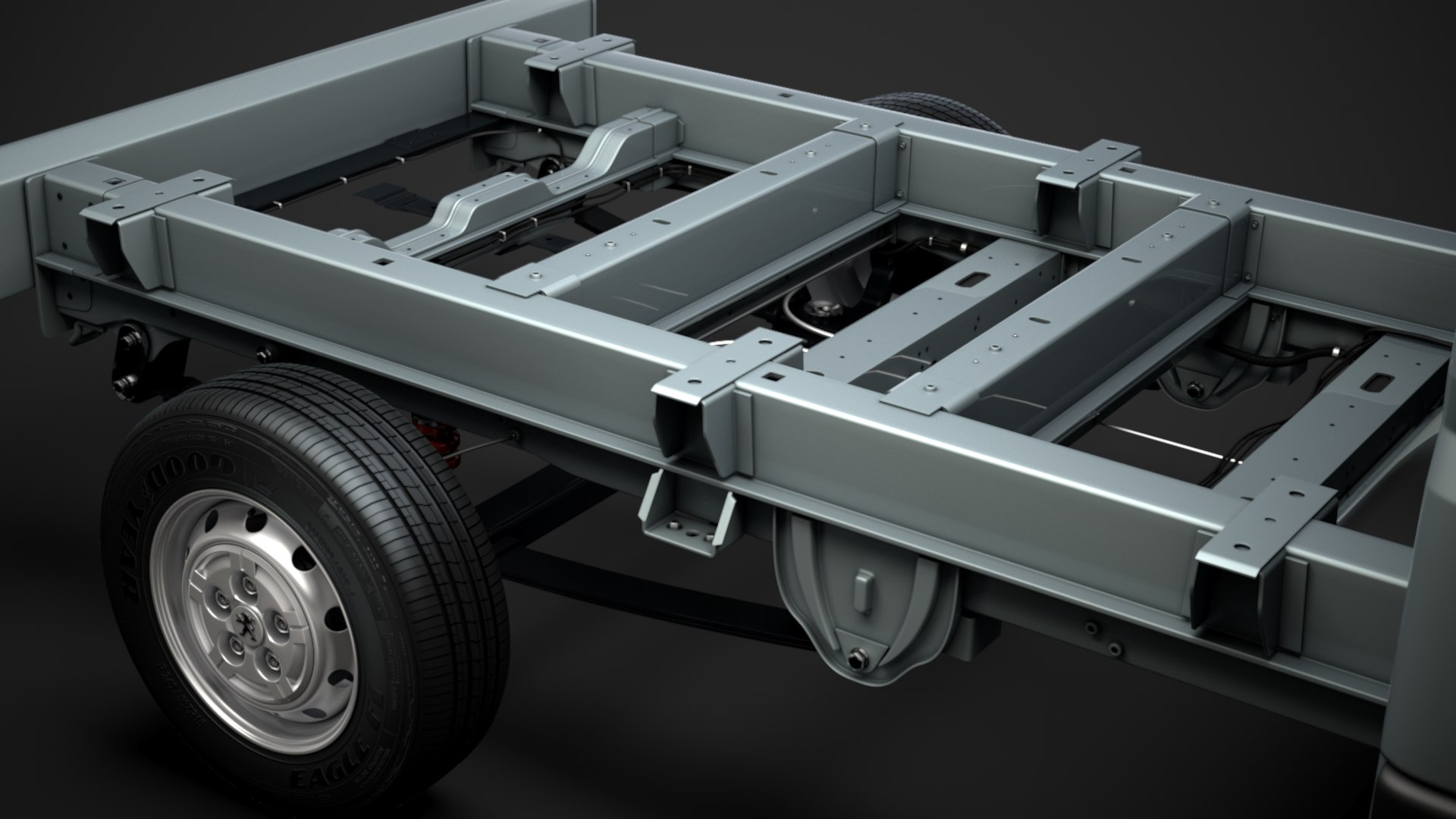 Peugeot boxer manager chassis 3D model - TurboSquid 1457727