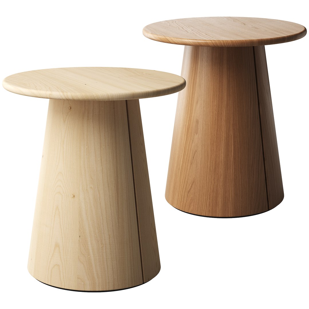 3D Model Anton Solid Wood Round Side Table - TurboSquid 2300684