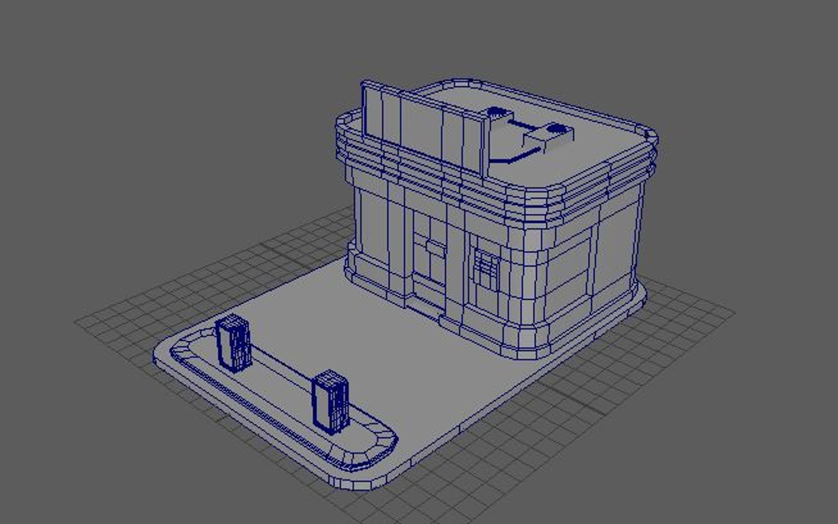 Gas Station Low-poly 3D Model Model - TurboSquid 2338874