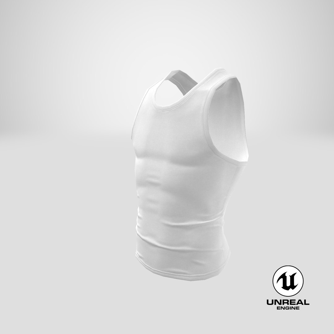 3D Tank Top Male 2v PBR - TurboSquid 2127868