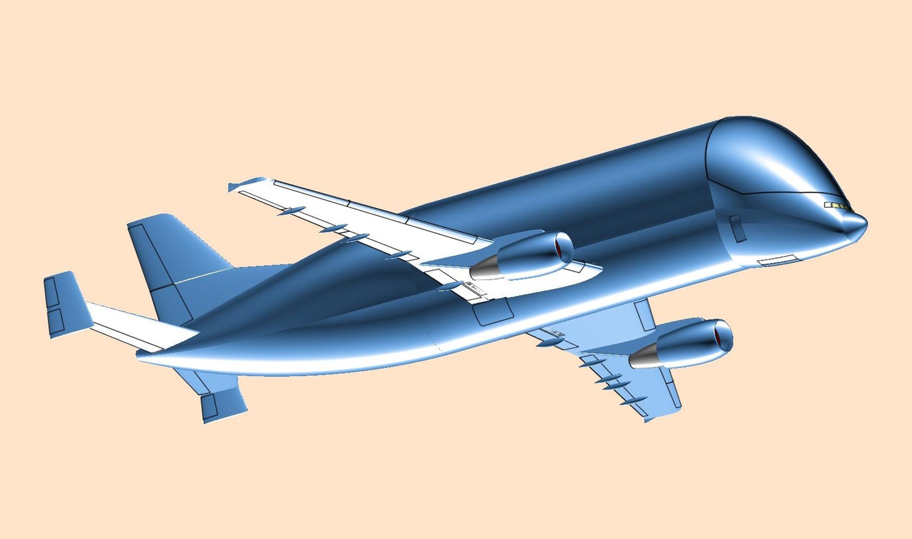Airbus Beluga Solid Assembly 3D Model - TurboSquid 1488197