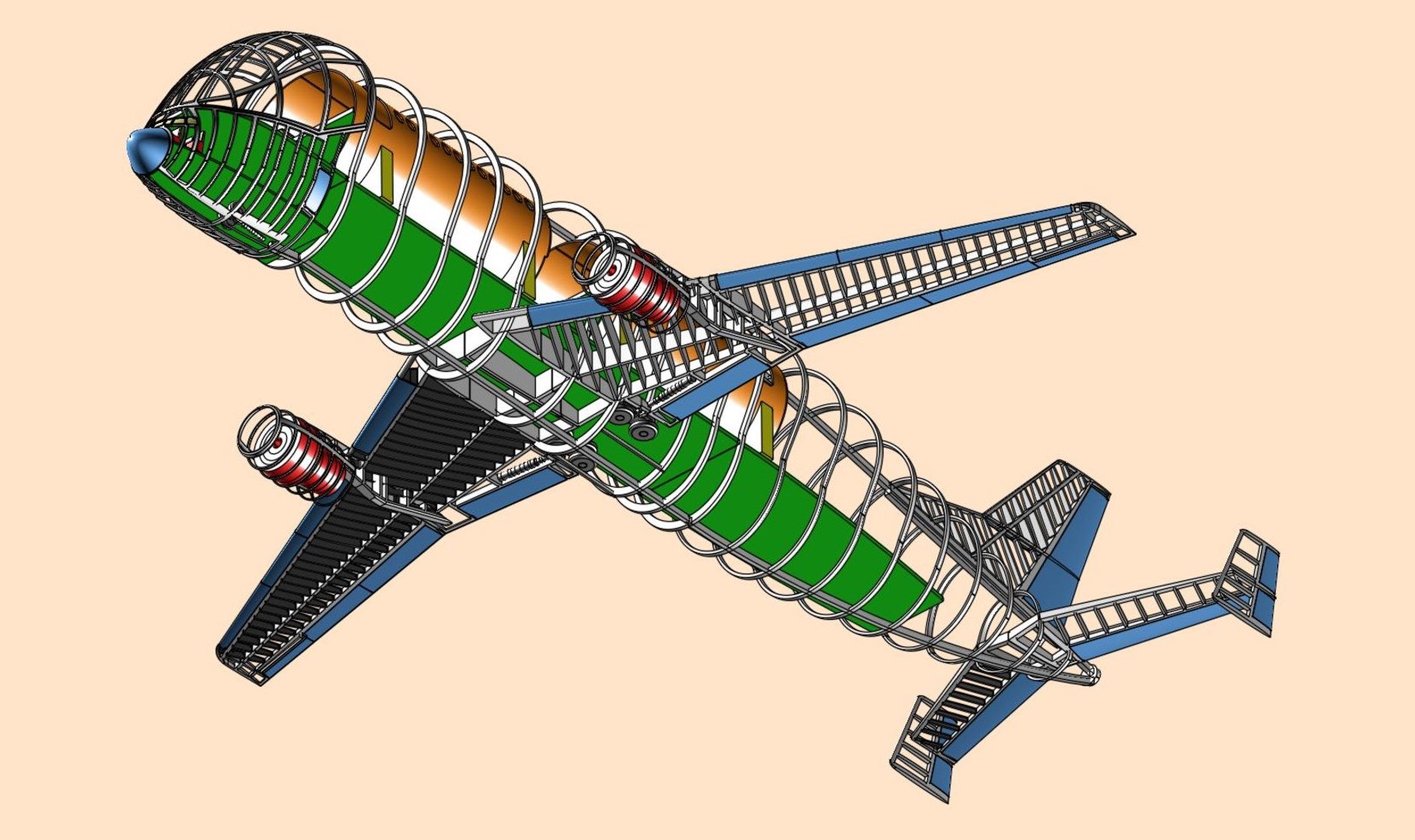 Airbus Beluga Solid Assembly 3D Model - TurboSquid 1488197