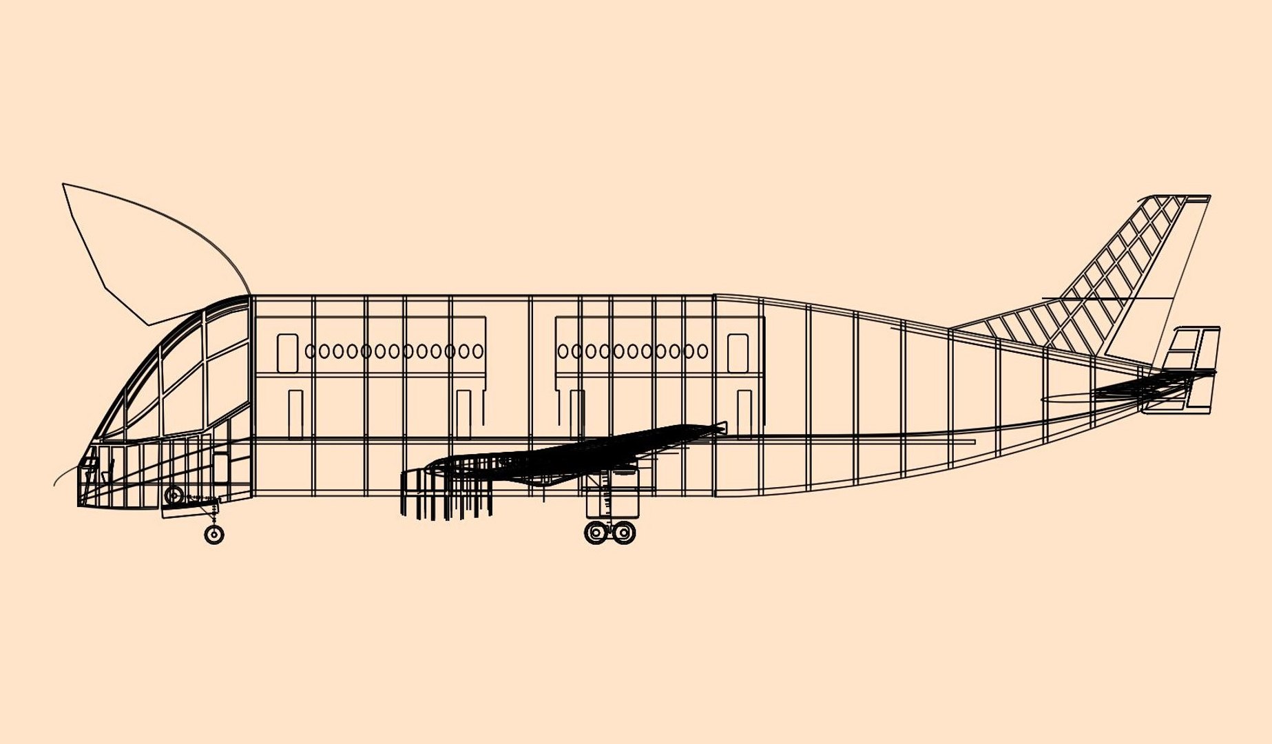 Airbus beluga solid assembly 3D model - TurboSquid 1488197