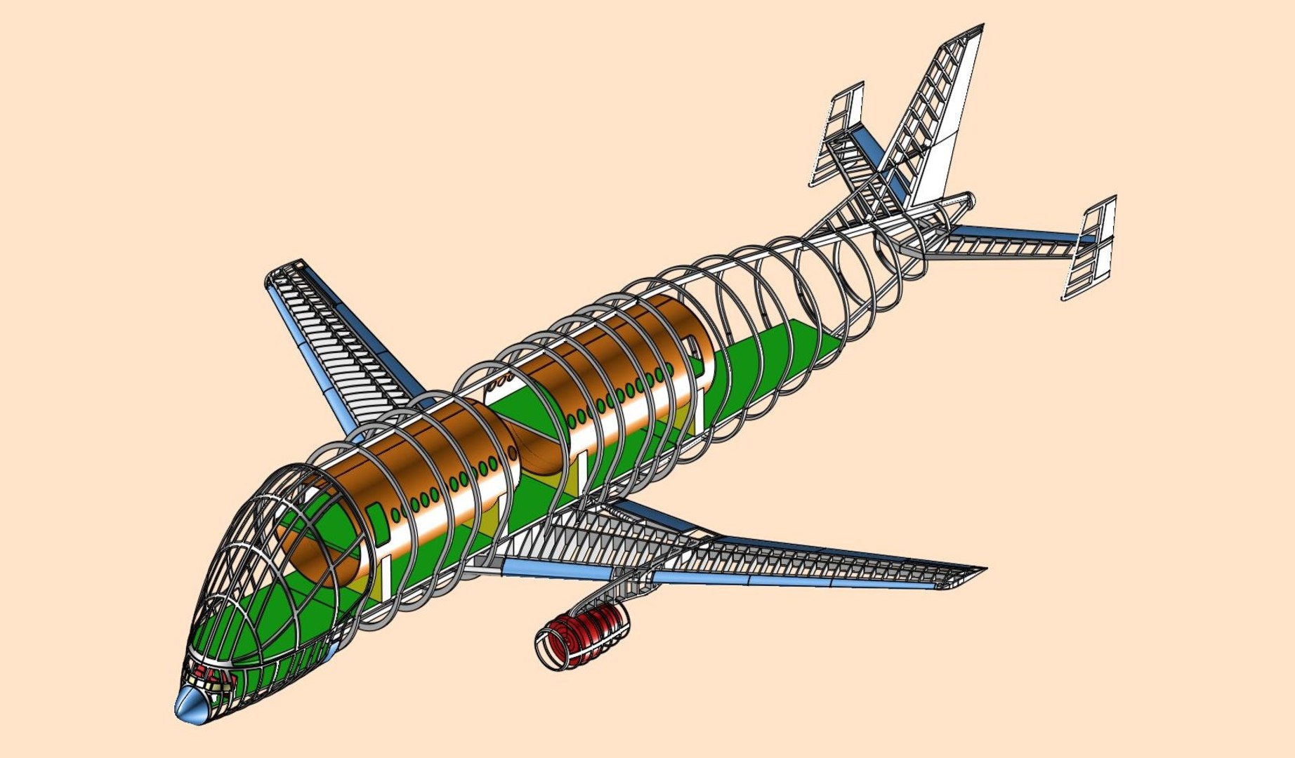 Airbus Beluga Solid Assembly 3D Model - TurboSquid 1488197