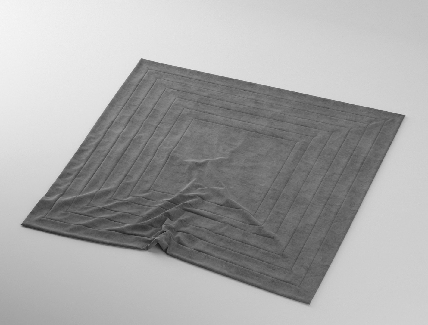 Carpet Rug Wrinkles 3d Model