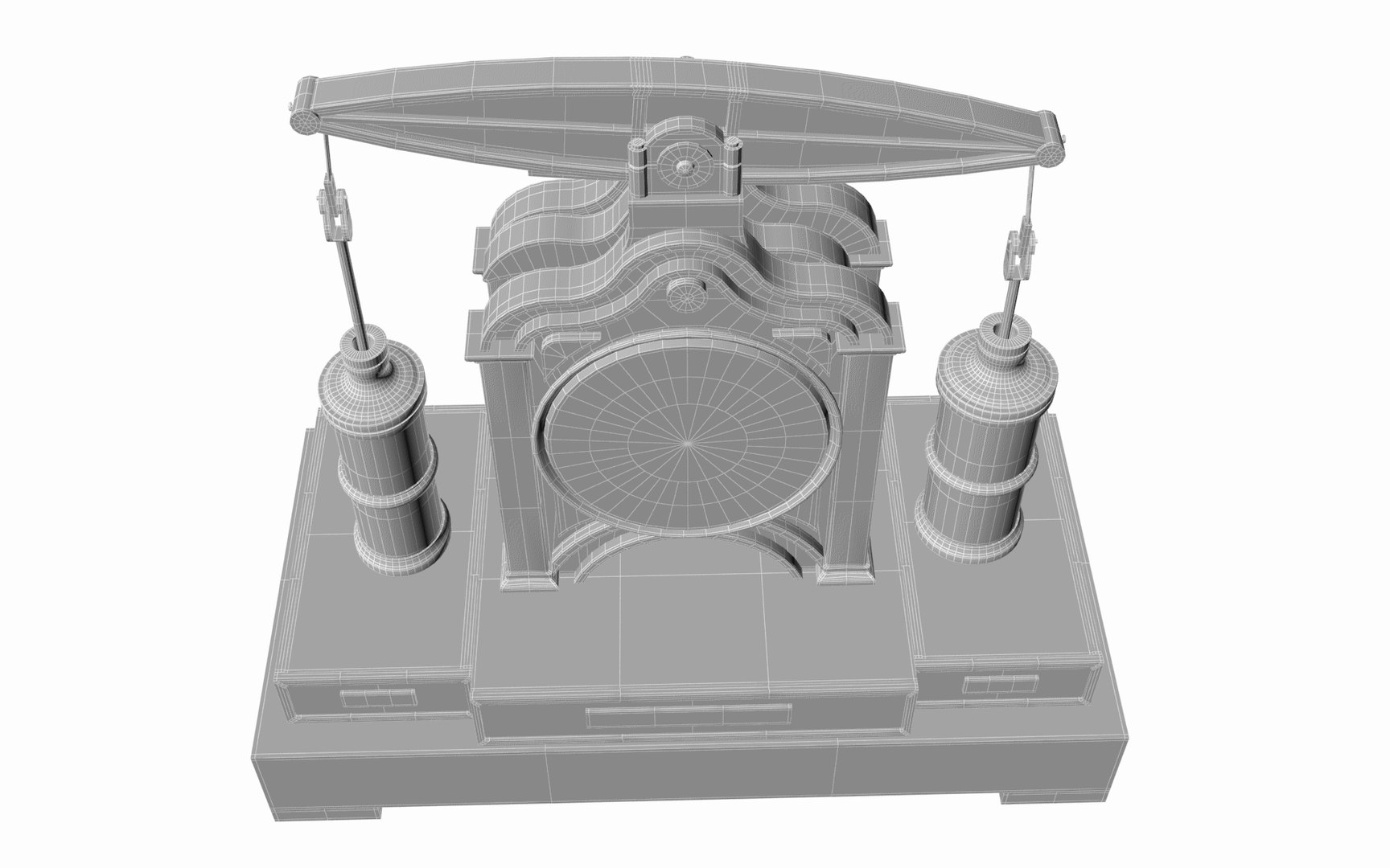 3D Model Beam Engine French Industrial Clock - TurboSquid 1777315