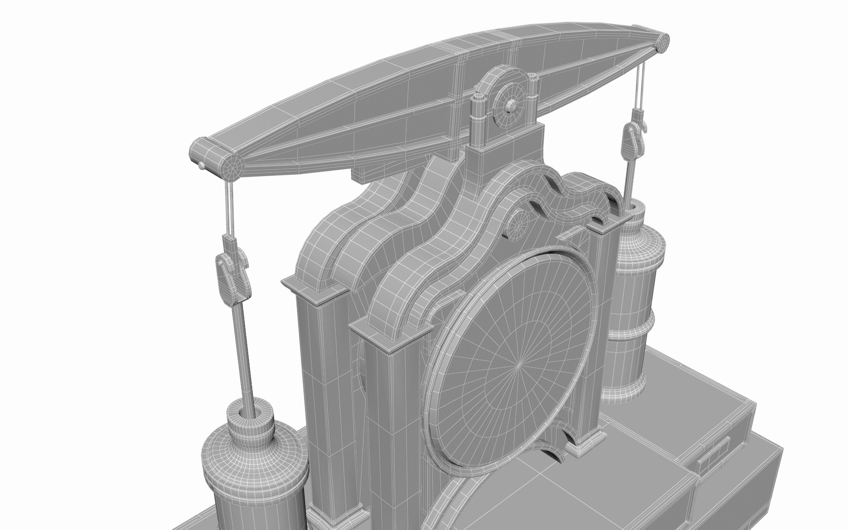 3D Model Beam Engine French Industrial Clock - TurboSquid 1777315