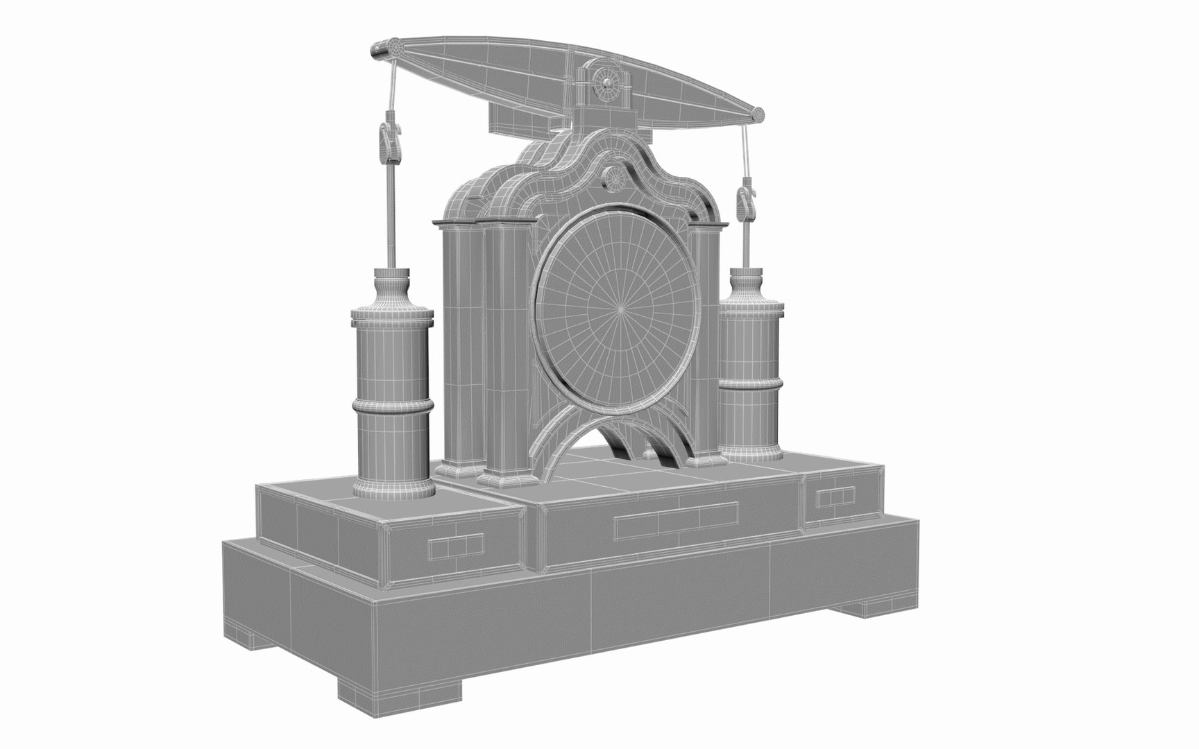 3D Model Beam Engine French Industrial Clock - TurboSquid 1777315