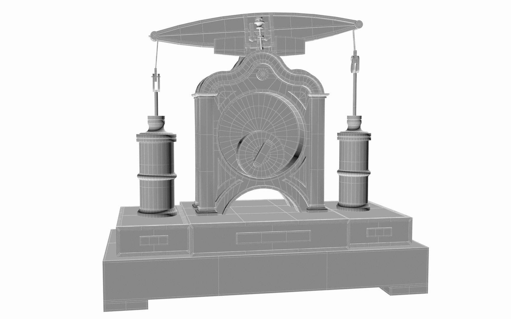 3D Model Beam Engine French Industrial Clock - TurboSquid 1777315