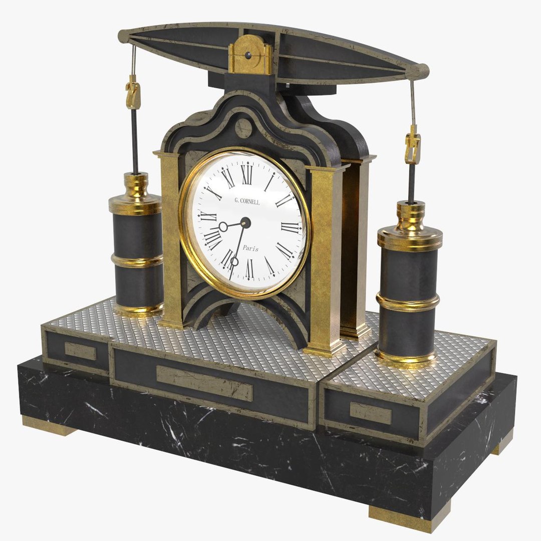 3D model Beam Engine French Industrial Clock - TurboSquid 1777315