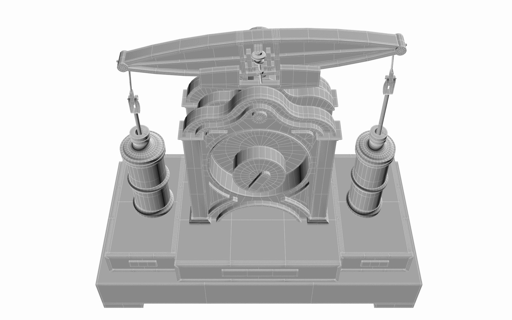 3D Model Beam Engine French Industrial Clock - TurboSquid 1777315