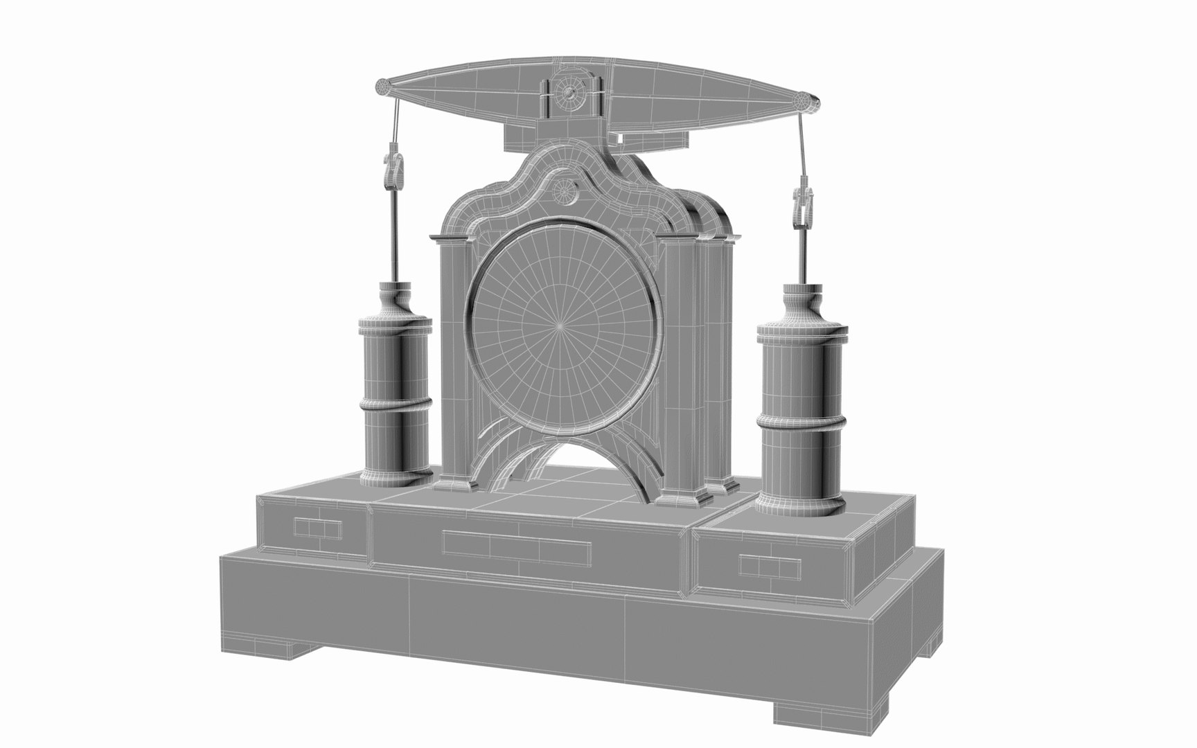 3D Model Beam Engine French Industrial Clock - TurboSquid 1777315