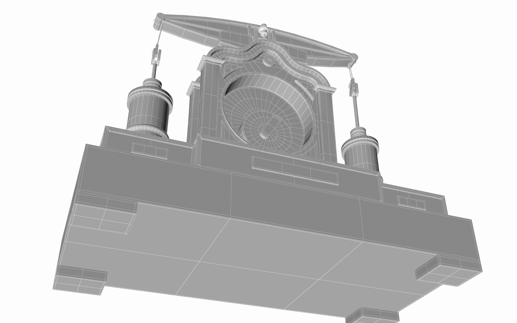 3D Model Beam Engine French Industrial Clock - TurboSquid 1777315