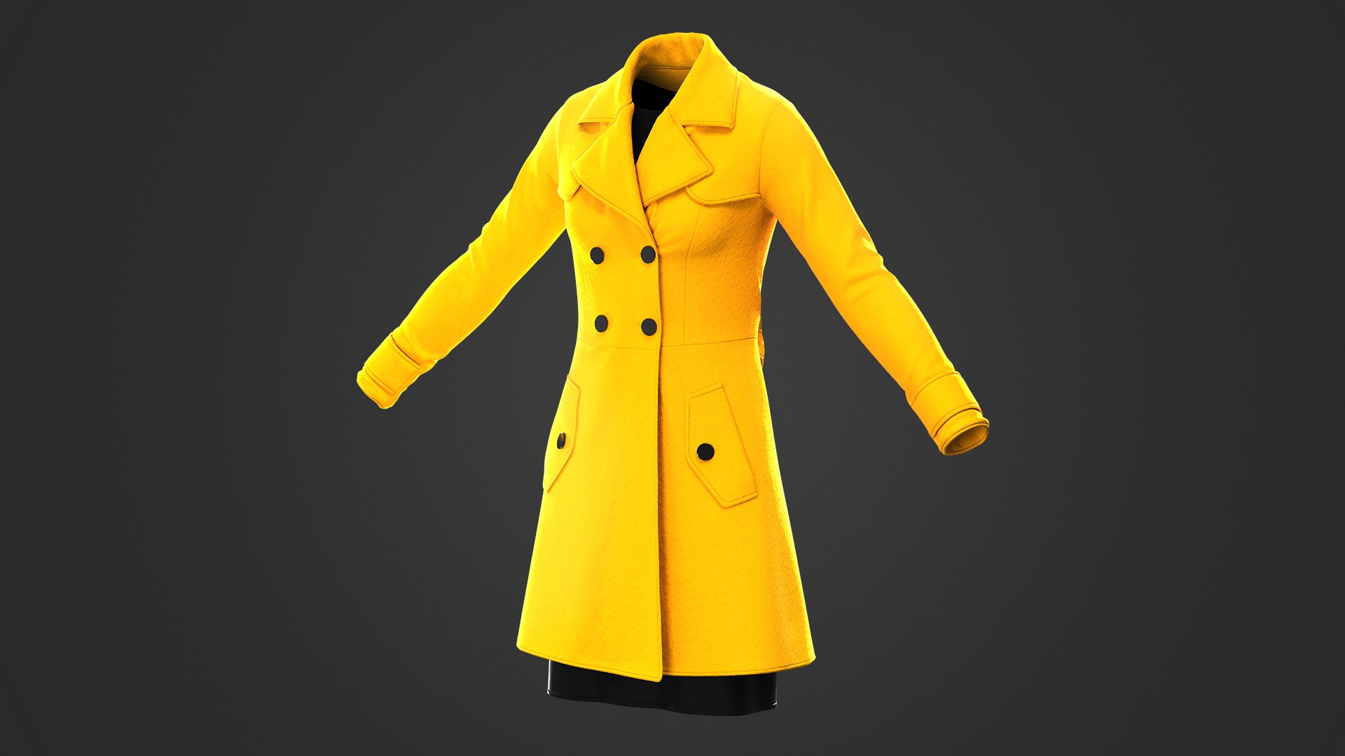 3D Model Women Coat Marvelous Designer - TurboSquid 1733319