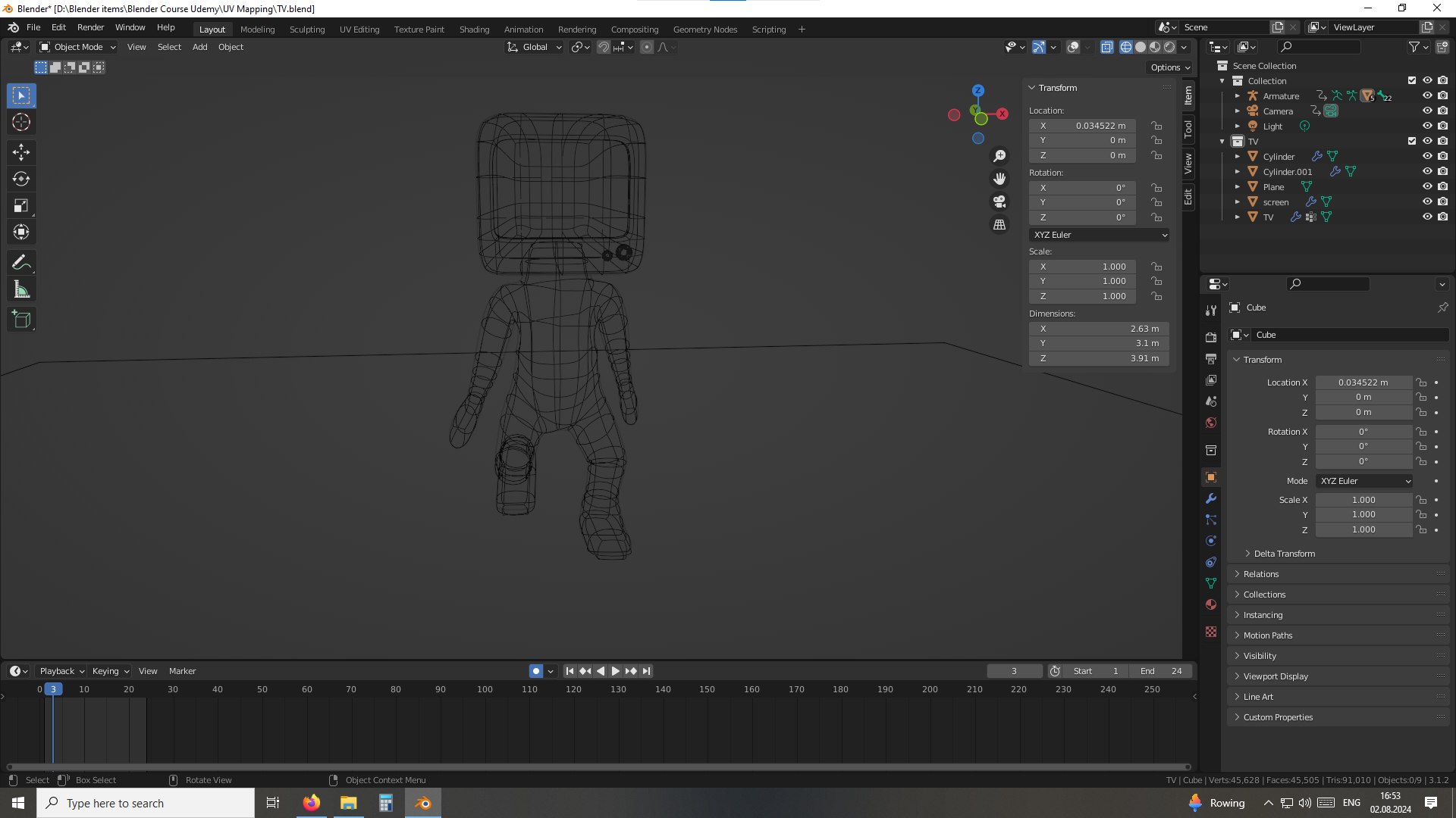 3D TV Head Character - TurboSquid 2262712