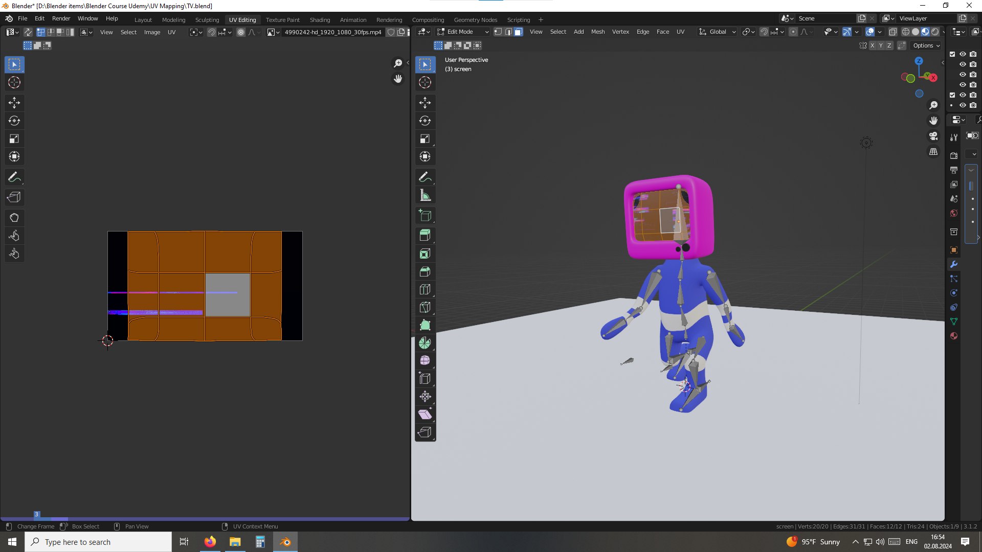 3D TV Head Character - TurboSquid 2262712