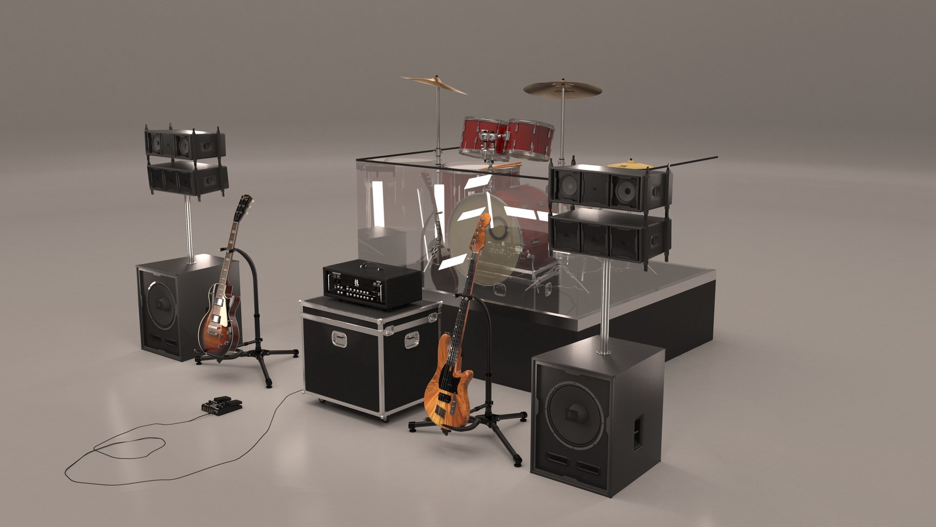 3D Concert Equipment Model - TurboSquid 1847317