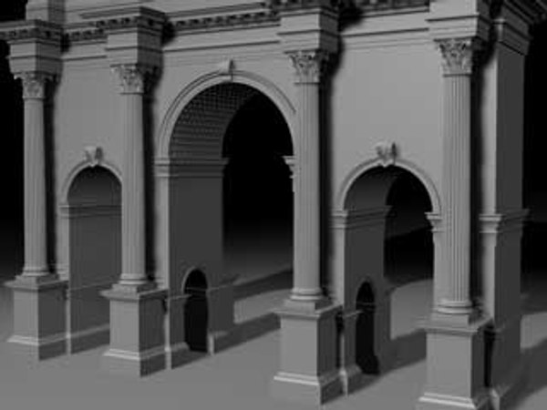 3d arch city walls