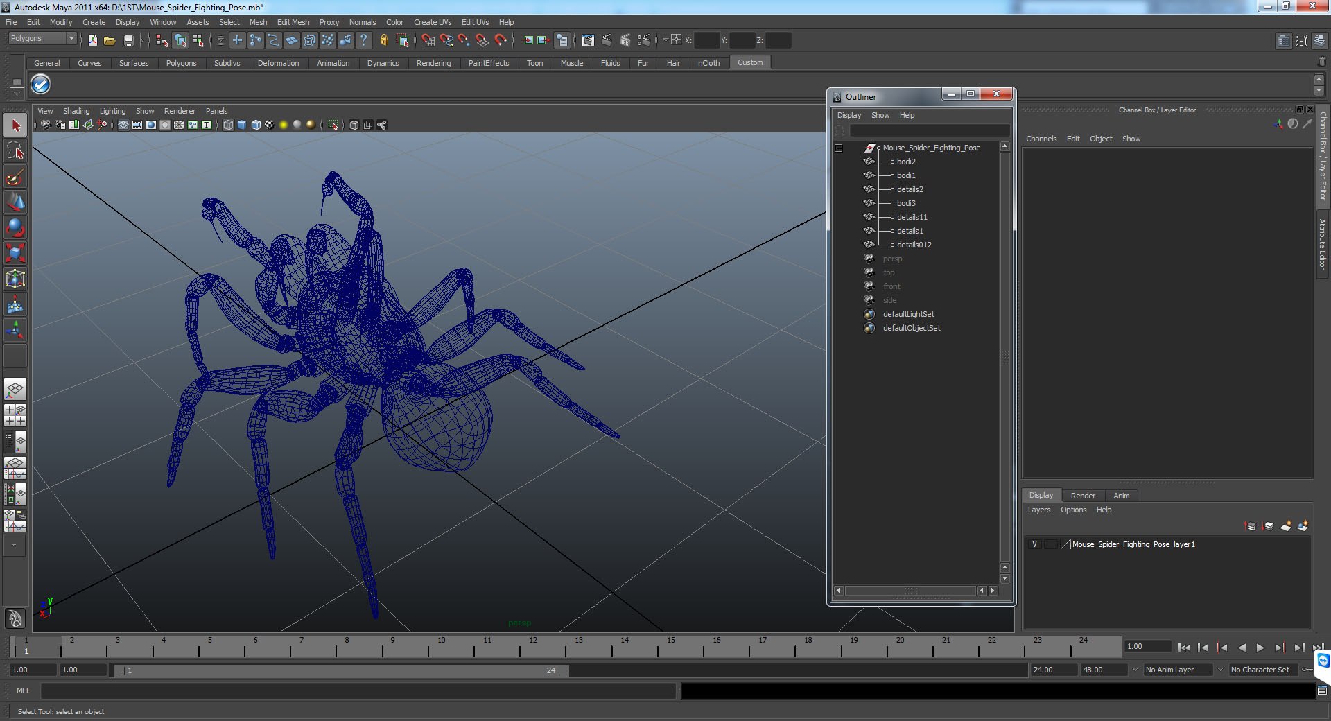 Mouse spider fighting pose 3D model - TurboSquid 1165850
