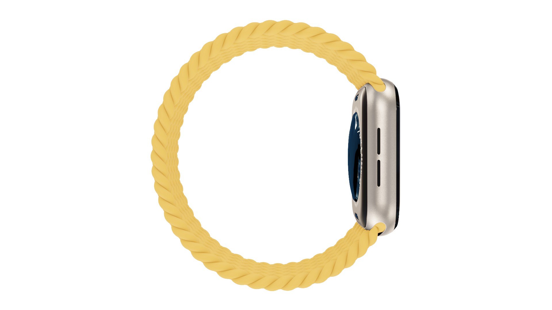 Apple Watch SE - Silver Aluminium Case With Maize Braided Solo Loop 3D ...