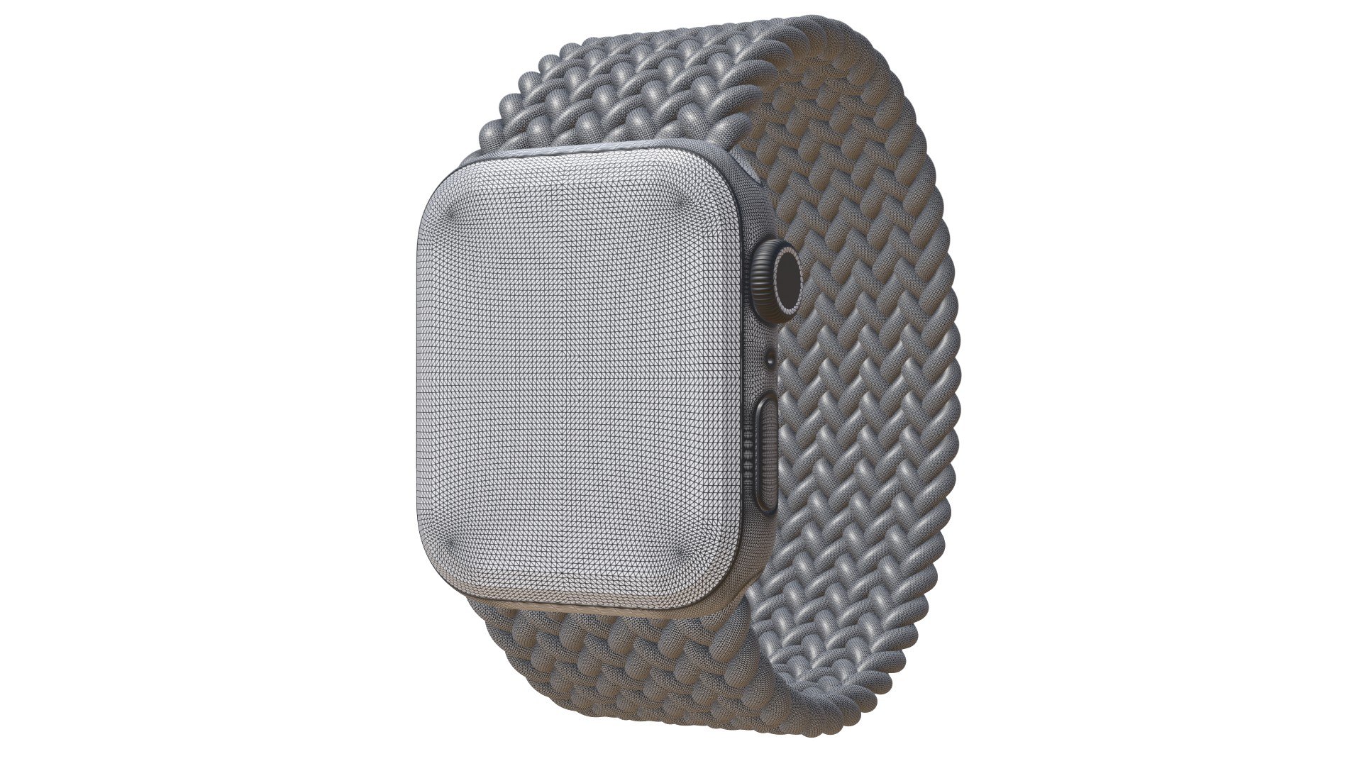 Apple Watch SE - Silver Aluminium Case With Maize Braided Solo Loop 3D ...