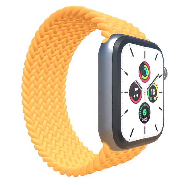 modelo 3d Apple Watch SE - Silver Aluminium Case with Maize Braided ...