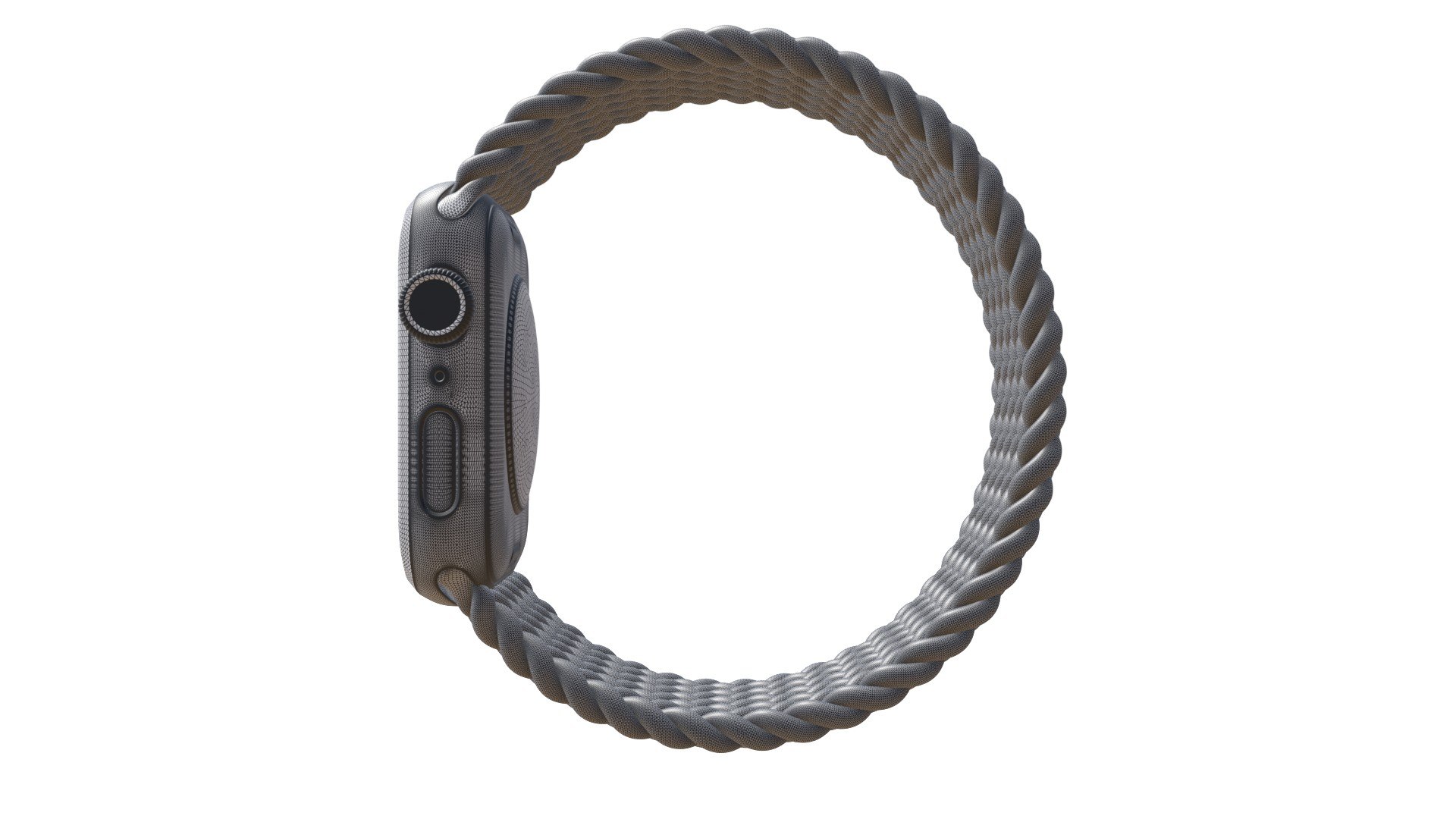 Apple Watch SE - Silver Aluminium Case With Maize Braided Solo Loop 3D ...