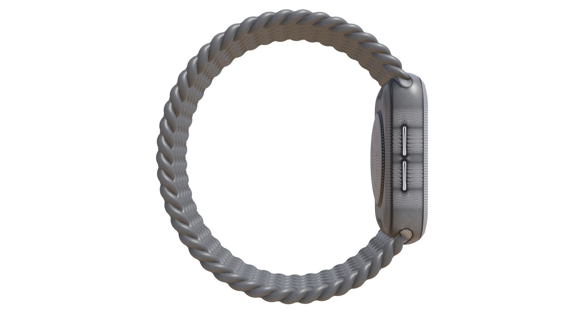 Apple Watch SE - Silver Aluminium Case With Maize Braided Solo Loop 3D ...