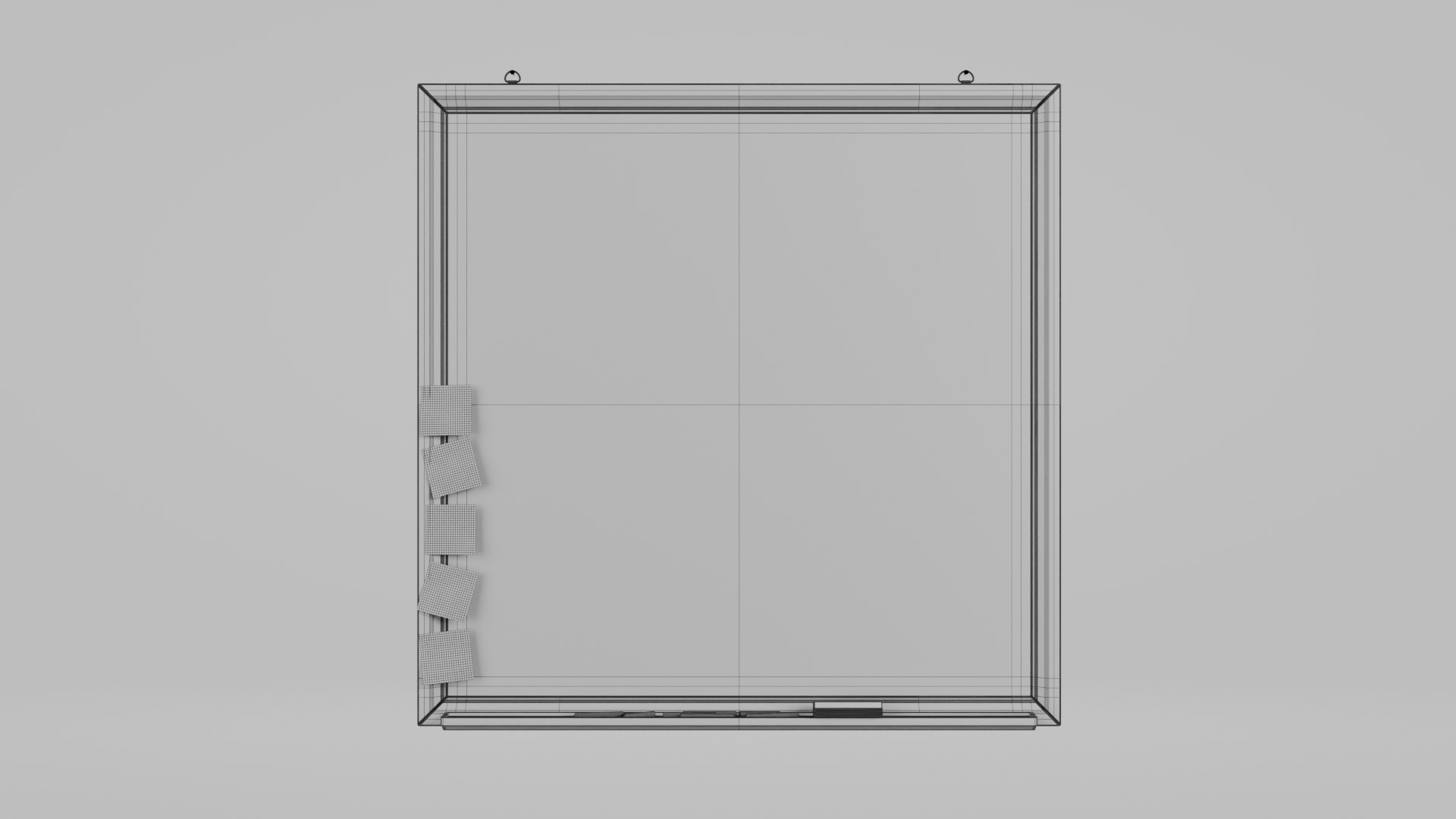 Customizable Wall-Mounted Blackboard - Square Wooden Writing Board 3D ...