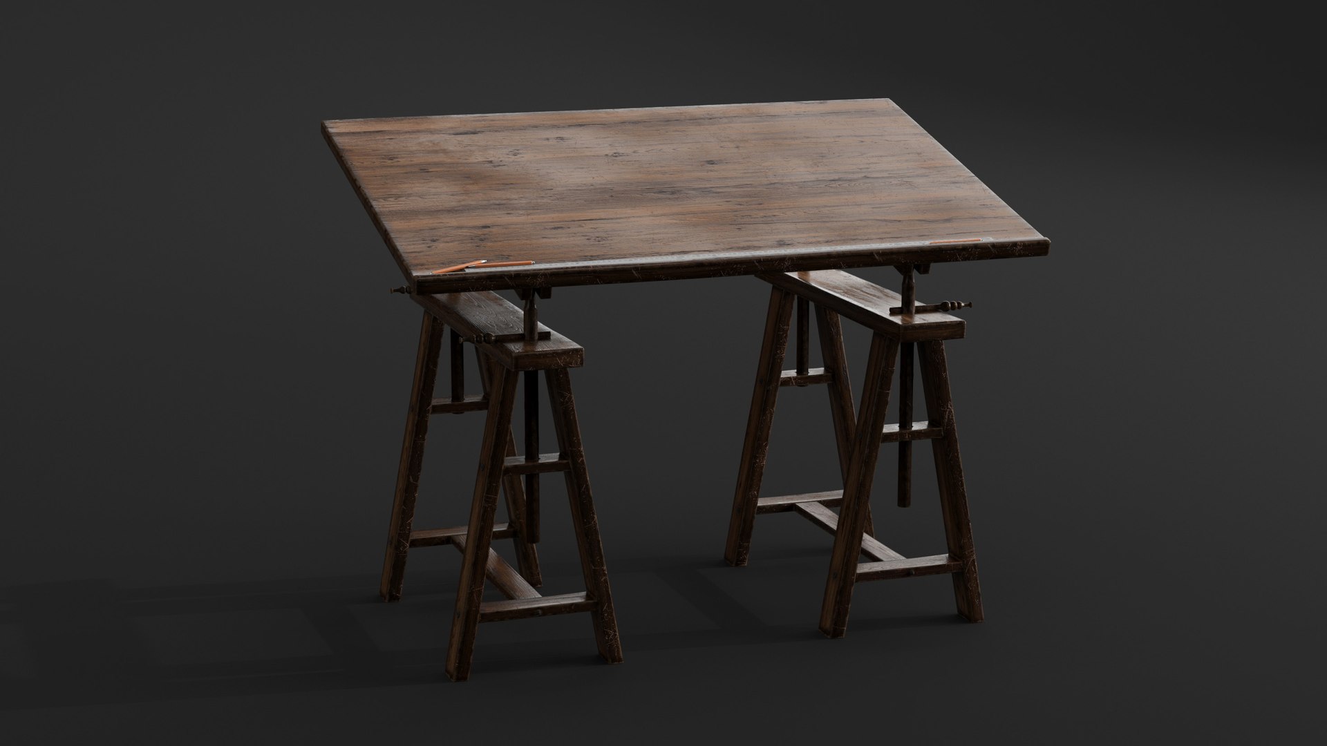 Drafting Table 3D Model - TurboSquid 1507303