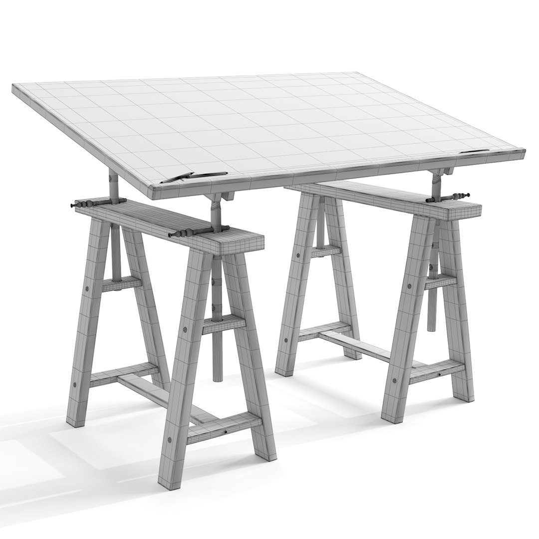 Drafting Table 3D Model - TurboSquid 1507303