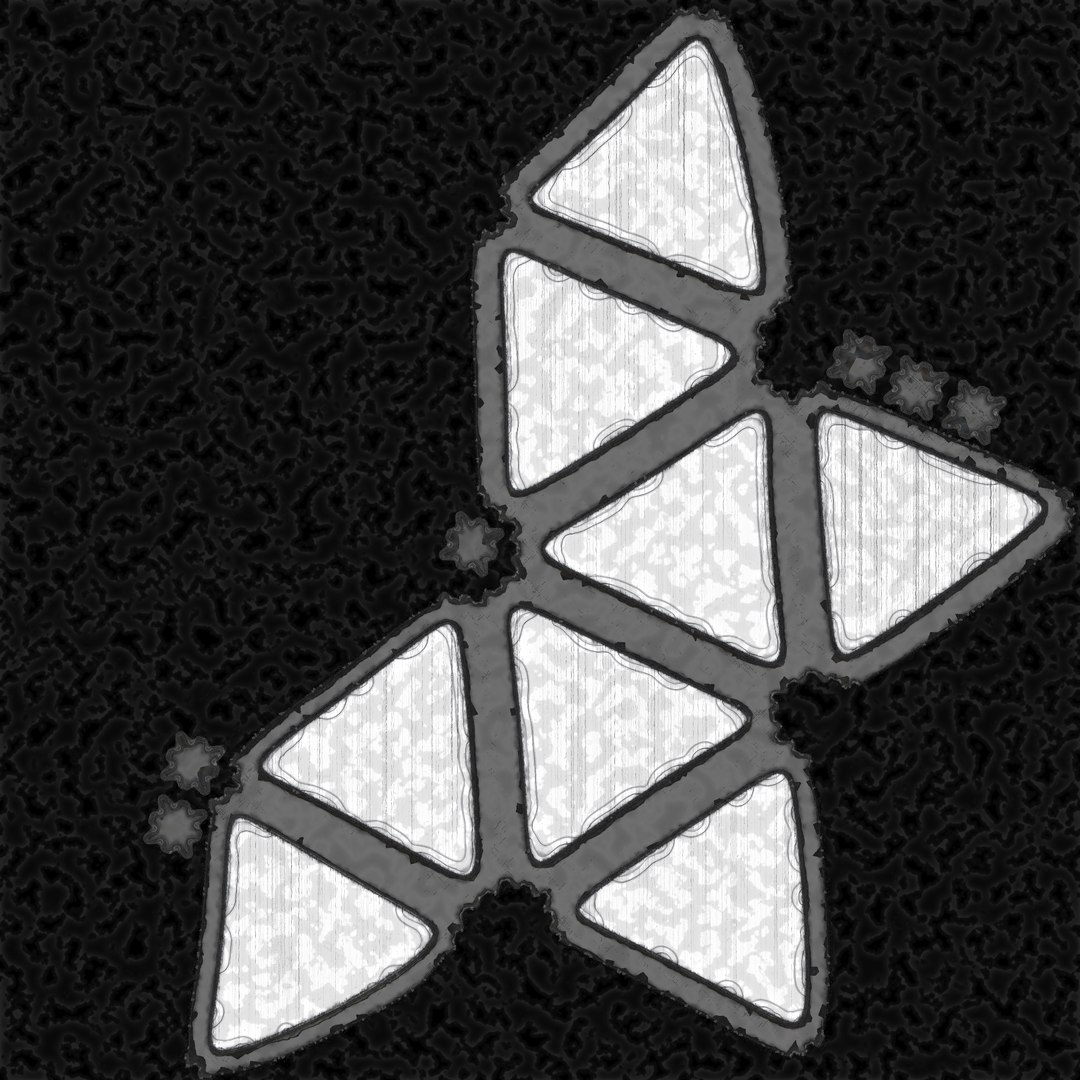 obj octahedron worn glowing