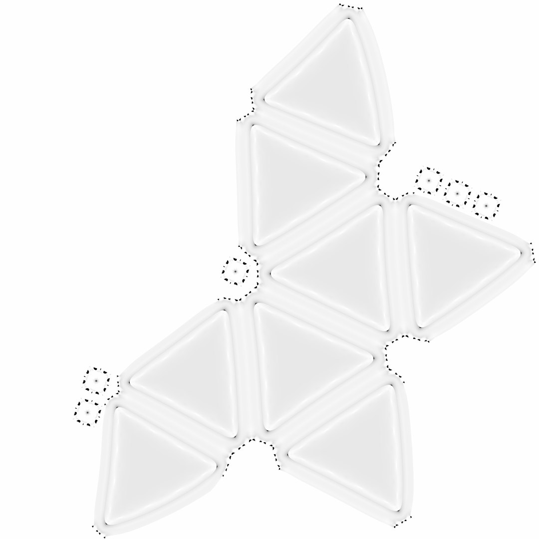 obj octahedron worn glowing