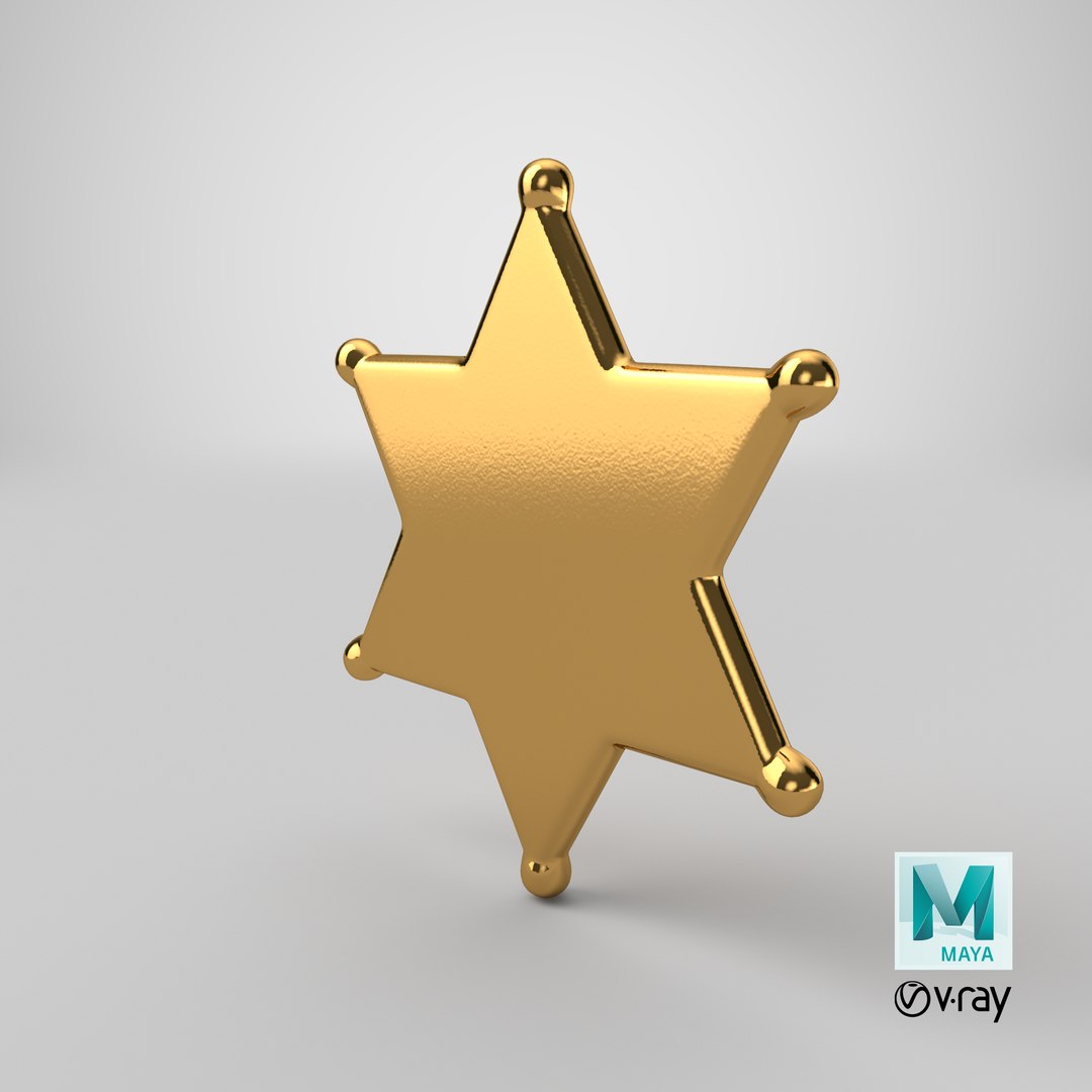 Sheriff Star 3D Model - TurboSquid 1992484