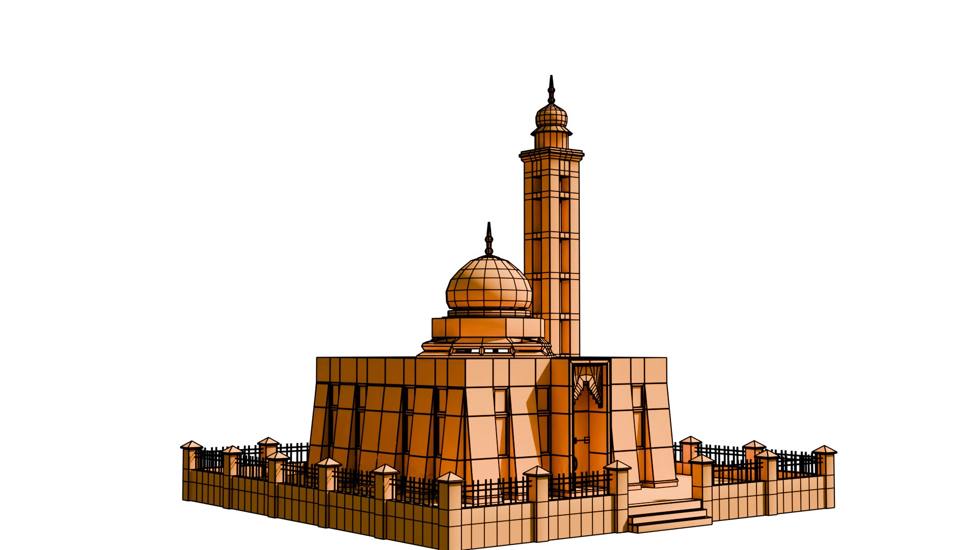 Sarwar Masjid 01 3D Model - TurboSquid 2254040