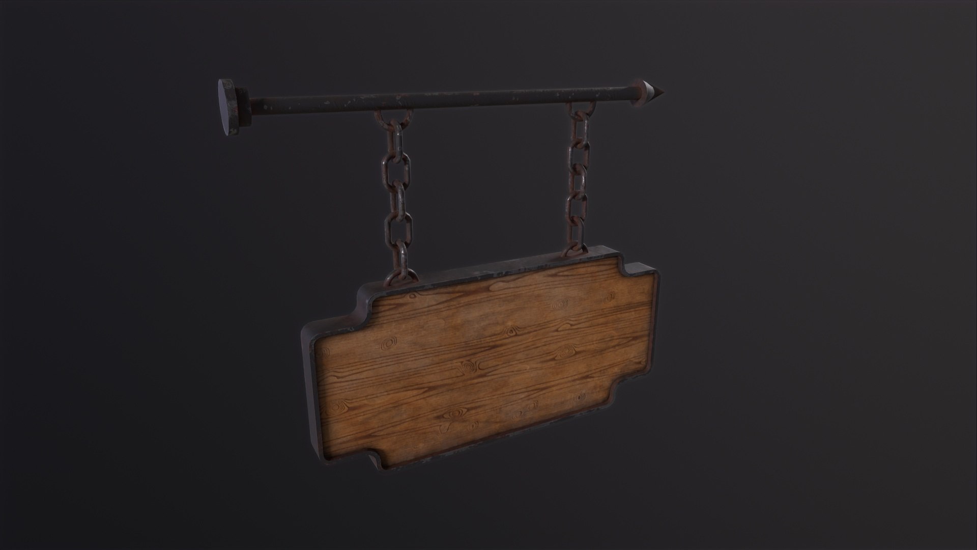 Wooden Sign Model - TurboSquid 2143016